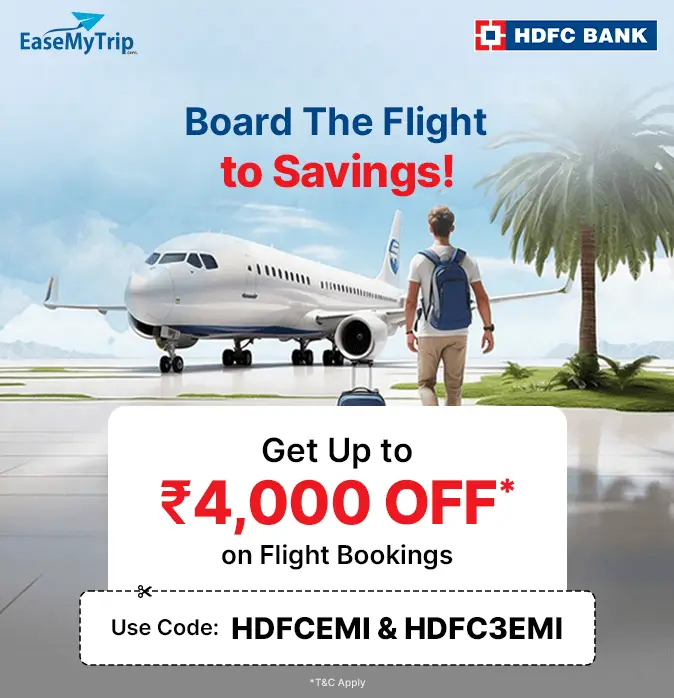HDFC Bank EasyEMI & No Cost EMI Sale, Enjoy Discounts on Flight Bookings